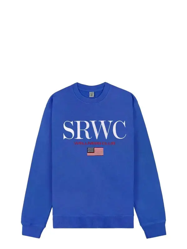 Sporty & Rich Nautical Flag Print Sweatshirt - Blue