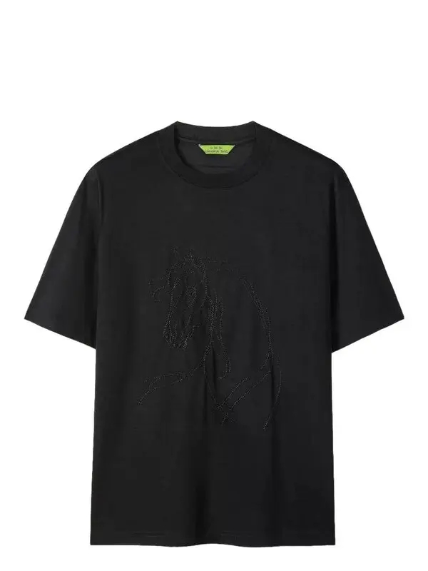 Shanghai Tang Horse Graphic T-shirt - Black