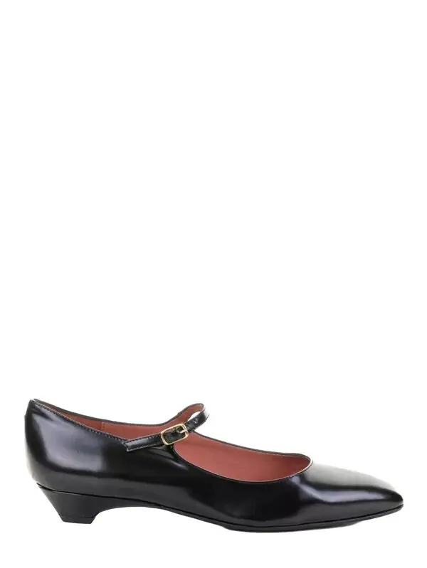 Status Buckled Leather Pumps - Black