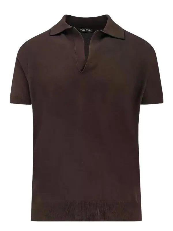 TOM FORD Collared T-shirt - Brown