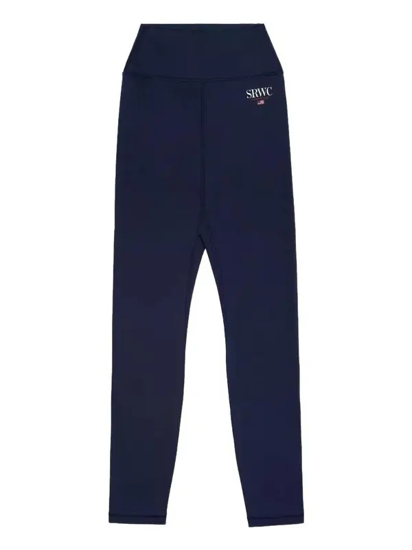 SPORTY & RICH Logo Print Performance Trousers - Blue