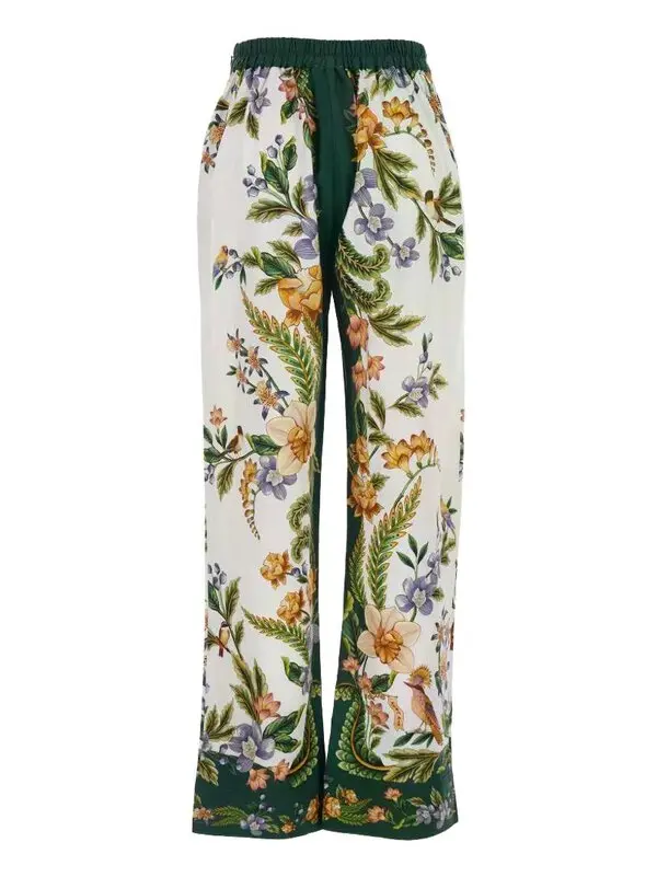 Farm Rio Floral-print Trousers - White