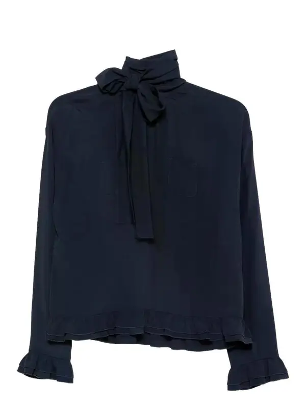 N°21 Ruffled Trim Shirt - Blue