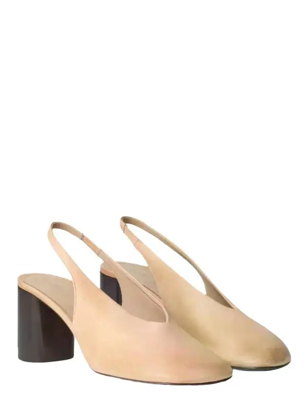 LEMAIRE Slingback Block Heel Sandals - Neutrals