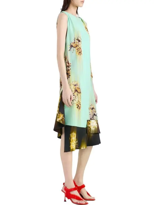 Proenza Schouler Rhetta Printed Midi Dress - Green