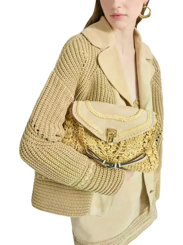 Ermanno Scervino Raffia Shoulder Bag - Yellow