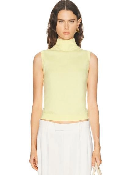 Helmut Lang Turtleneck Tank - Butter