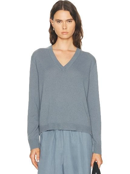 Jenni Kayne Flynn Cashmere V-neck Sweater - Seaside