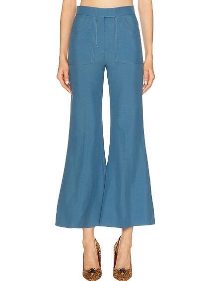 Valentino Garavani Lana Mohair Trousers - Avio