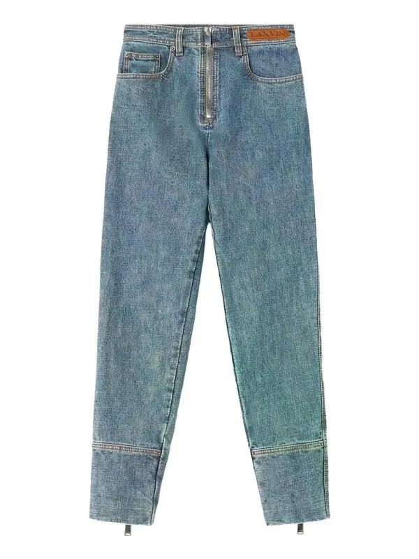 LANVIN Five-pocket Zip Jeans - Blue