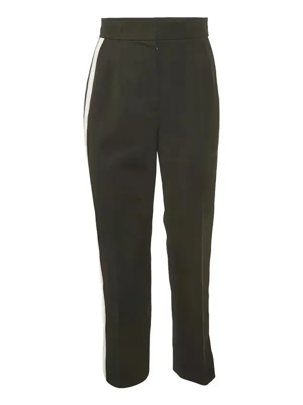 Dolce & Gabbana Gabardine Trousers With Side Stripes - Black