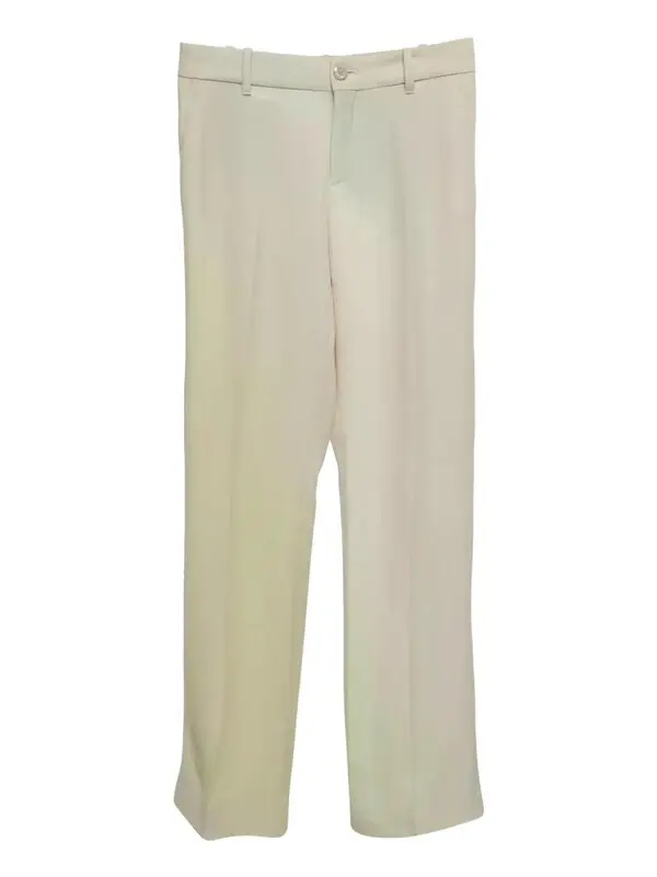 Gucci Cream Crepe Flared Trousers - Neutrals