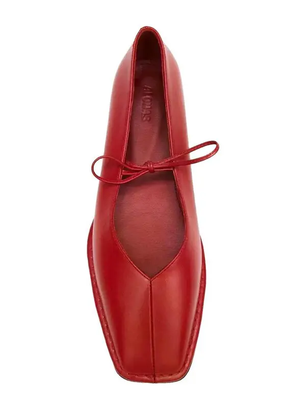 ALOHAS Sway Tie Square-toe Ballet Flats - Red