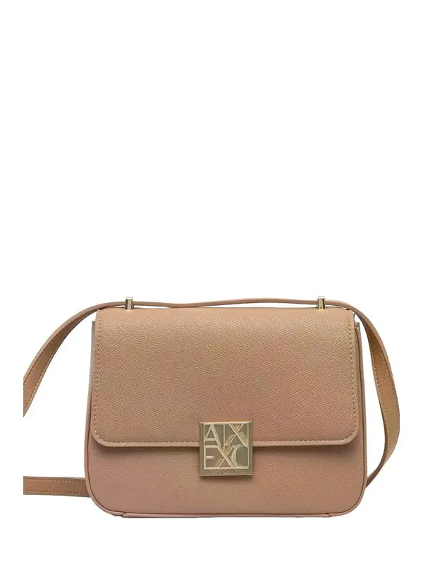 Armani Exchange Logo Embellished Cross-body Bag - Neutrals