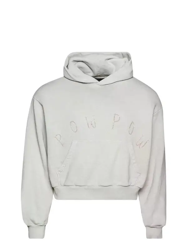 EARTHLING VIP Text Hooded Sweatshirt - Grey