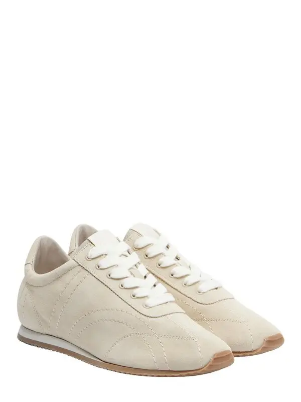 TOTEME Flex Suede Sneakers - Beige