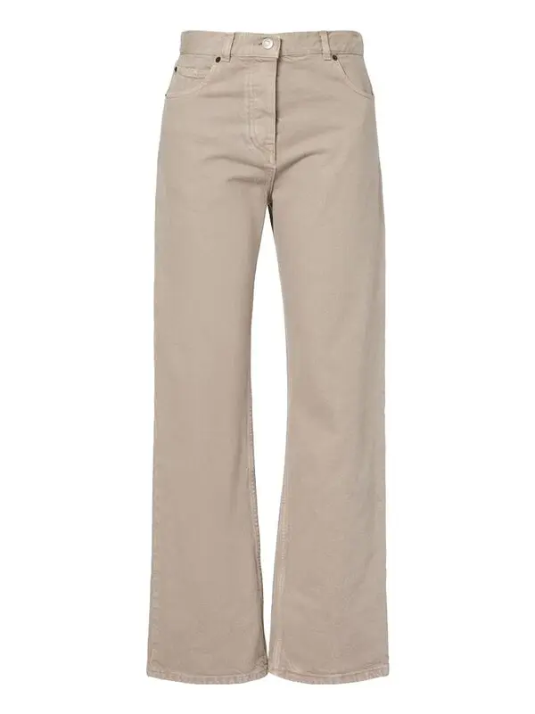 THE ROW Finbar Wide-leg Jeans In Smoke Grey - Beige