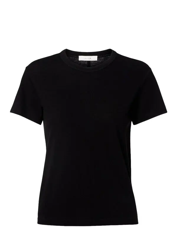 THE ROW Jovita Cotton, Cashmere And Silk T-shirt - Black