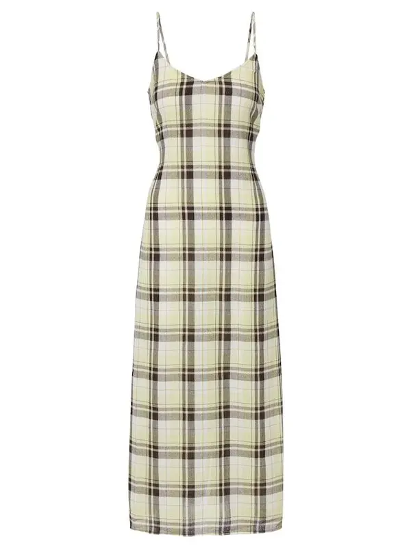 Proenza Schouler Evelyn Plaid Gauze Slip Dress - Multicoloured
