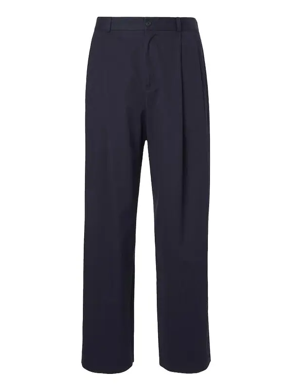 THE ROW Tibor Gabardine Wide-leg Trousers - Blue