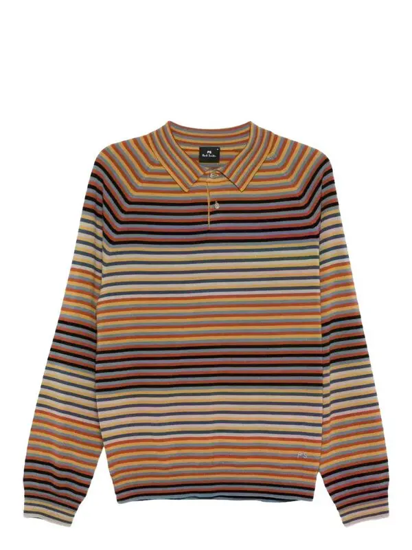 Paul Smith Striped Polo Shirt - Neutrals