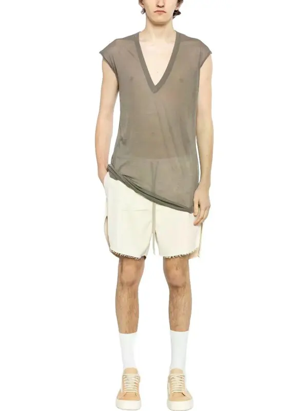 Rick Owens V-neck Vest - Brown