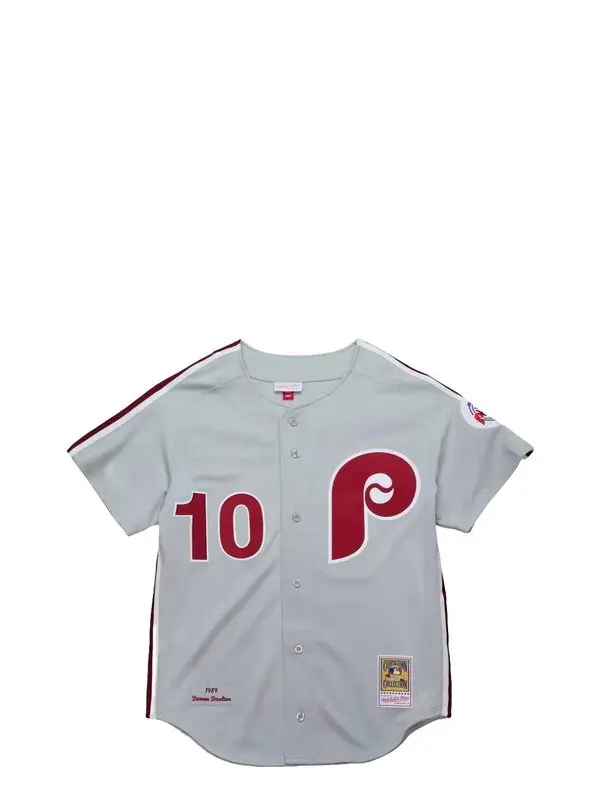 Mitchell & Ness Mlb Darren Daulton 1989 Philadelphia Phillies Shirt - Grey