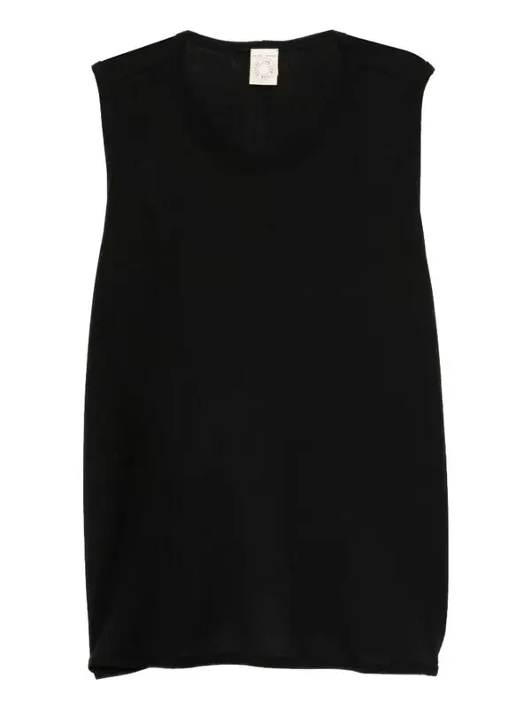 JAN JAN VAN ESSCHE Crew-neck Vest - Black