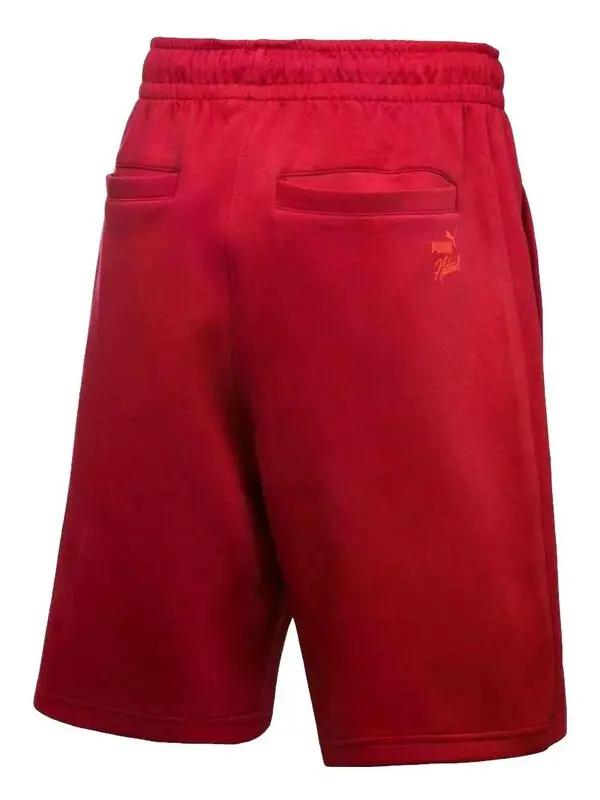 PUMA Graphic Print Drawstring Shorts - Red