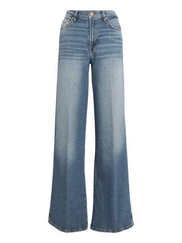 7 For All Mankind Luxe Vintage Lotta Wide Leg Jeans - Blue