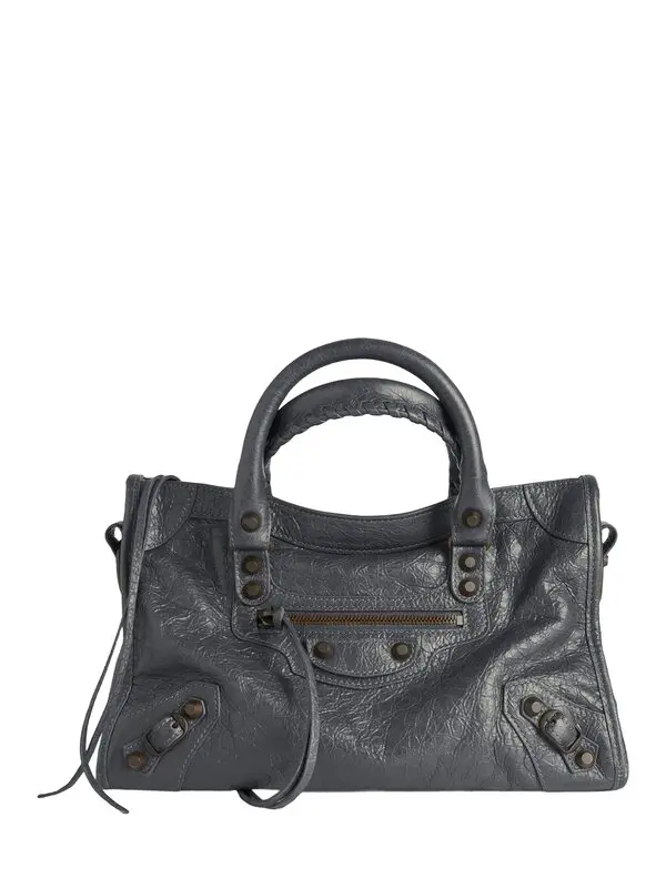 Balenciaga Small Leather Le City Top Handle Bag - Grey