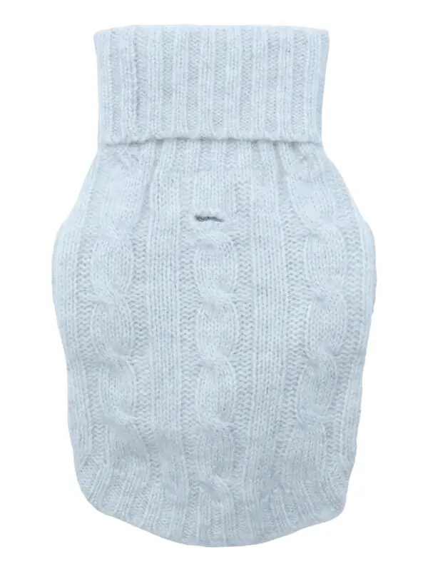 Ralph Lauren Cashmere Cable-knit Dog Sweater - Grey