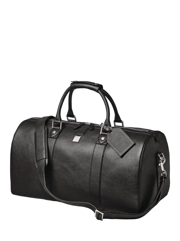 ASPINAL OF LONDON Grained Leather Boston Holdall - Black