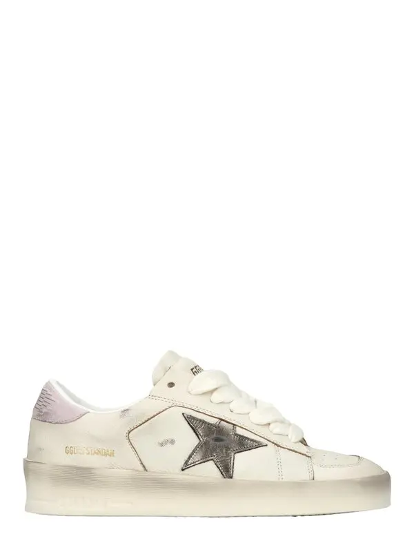 GOLDEN GOOSE Leather Stardan Sneakers - White