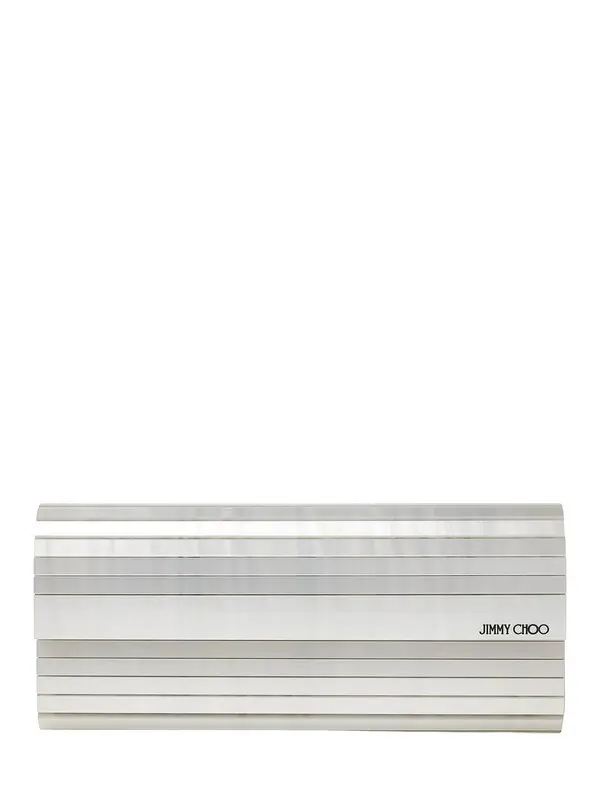 JIMMY CHOO Mother-of-pearl Sweetie Clutch Bag With Chain Strap - Ivory