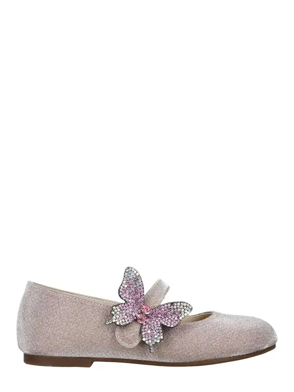 BABYWALKER Crystal Butterfly Ballet Flats - Pink