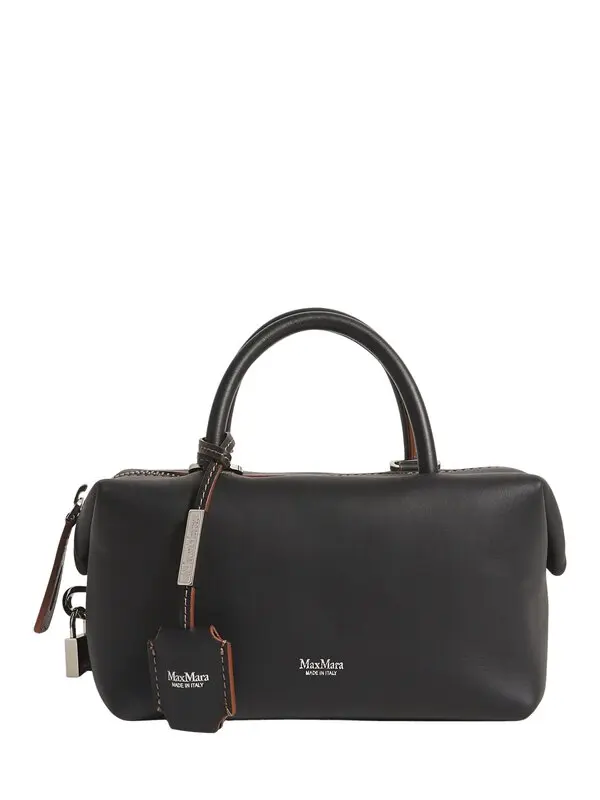 Max Mara Small Leather Satchel Bag - Black
