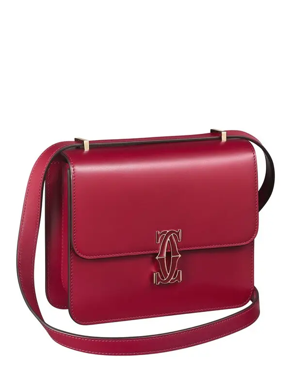 Cartier Mini Leather C De Shoulder Bag - Red