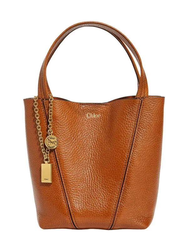 Chloé Small Calfskin Spin Tote Bag - Brown