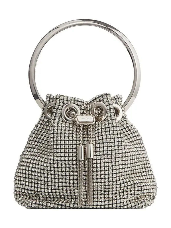 JIMMY CHOO Micro Bon Bon Bag - Silver