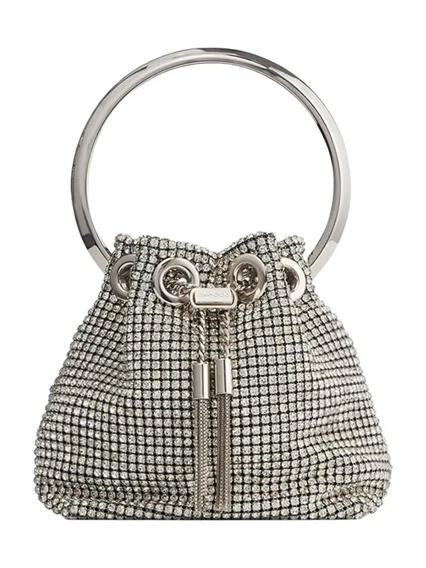 JIMMY CHOO Micro Bon Bon Bag - Silver