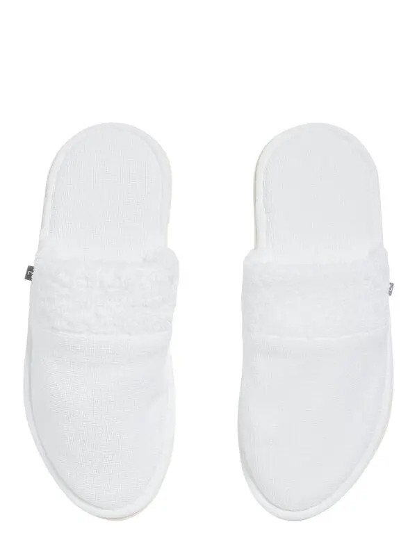 ABYSS & HABIDECOR Christine Egyptian Cotton Slippers - White