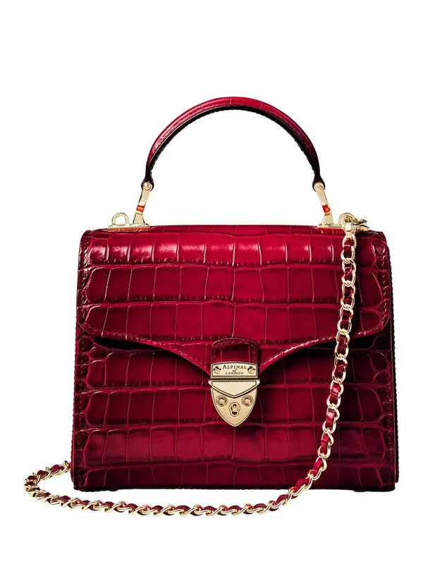 ASPINAL OF LONDON Midi Mayfair Top-handle Bag - Red