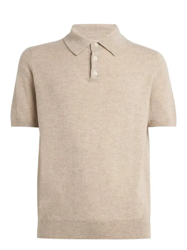 Harrods Cashmere Polo Shirt - Ivory