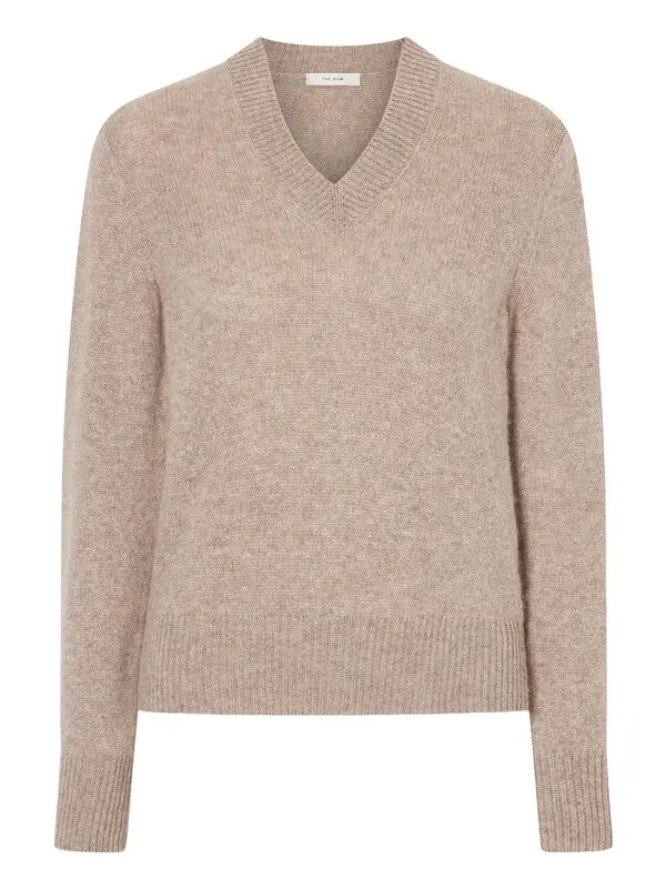 THE ROW Nalini Cashmere V-neck Sweater - Neutrals