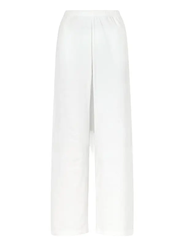 THE ROW Kohana Cotton-jersey Wide-leg Pants - White