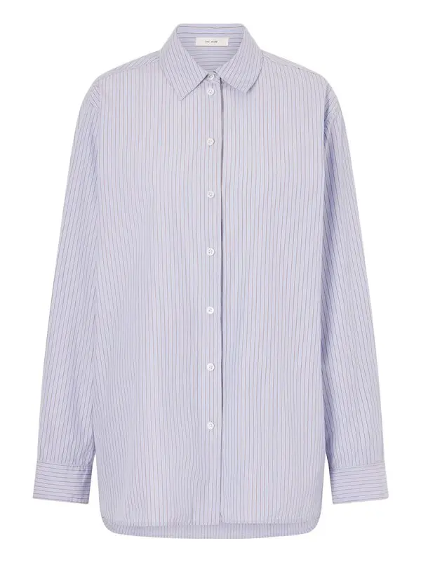 THE ROW Sisilia Cotton-poplin Shirt - Blue