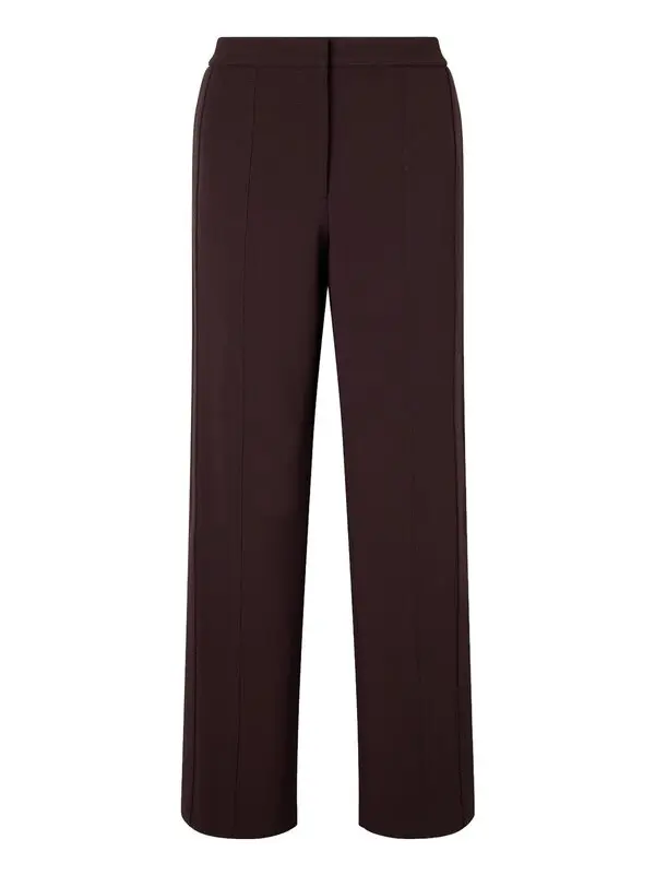Another Tomorrow Stretch-jersey Straight-leg Track Pants - Brown