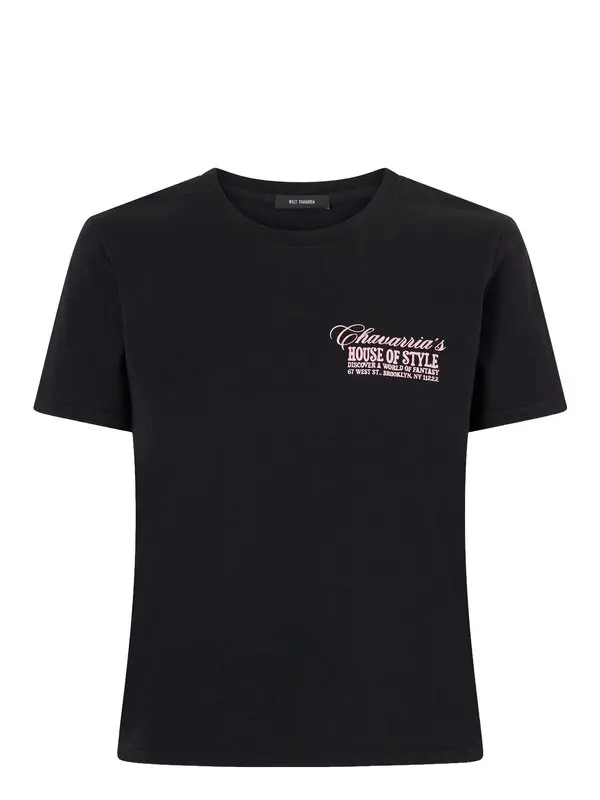 WILLY CHAVARRIA House Of Style' Printed Cotton-jersey T-shirt - Black