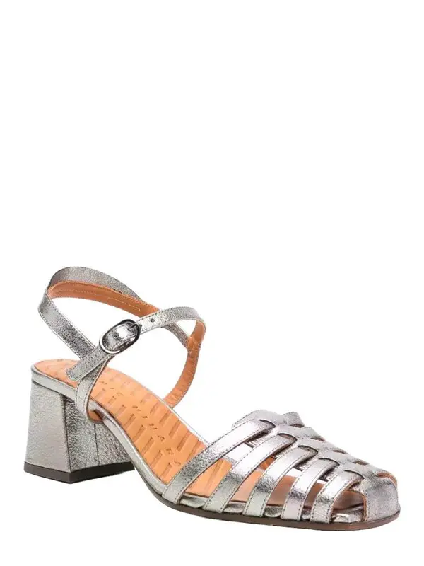 Chie Mihara Woven Strap Sandals - Silver